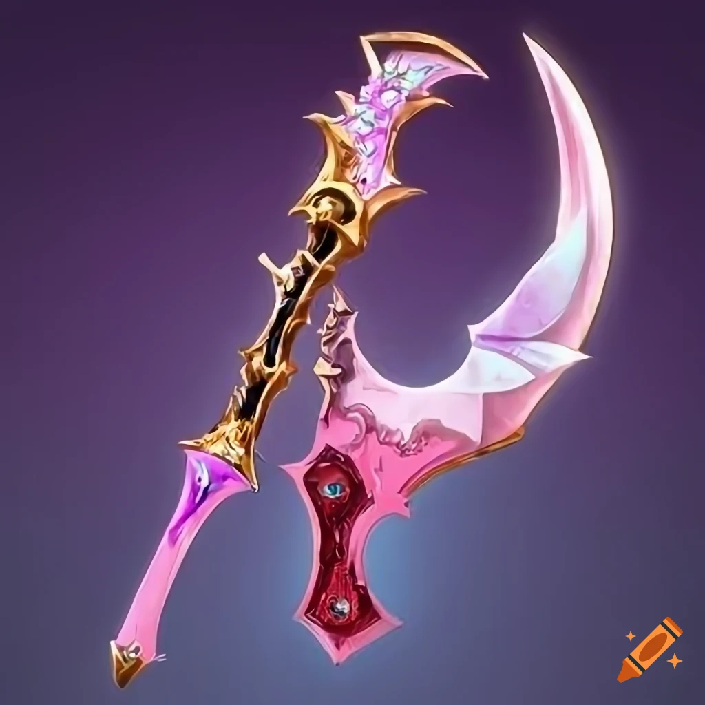 Sakura-themed fantasy weapon on Craiyon