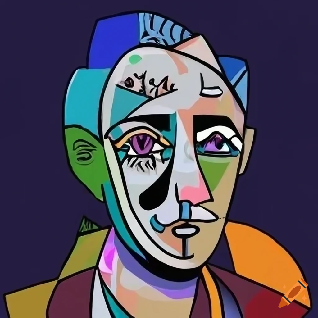 Nft style portrait of picasso in his unique artistic style on Craiyon