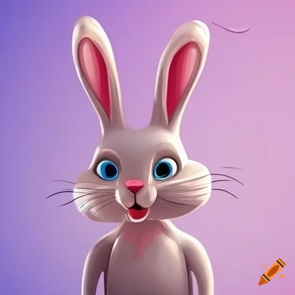 Cartoon rabbit on Craiyon