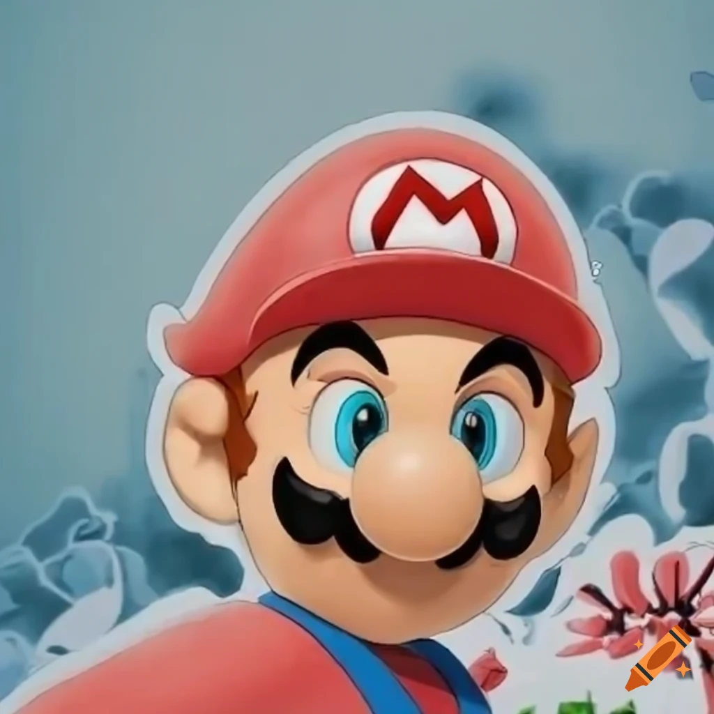 Mario bros in manga style on Craiyon