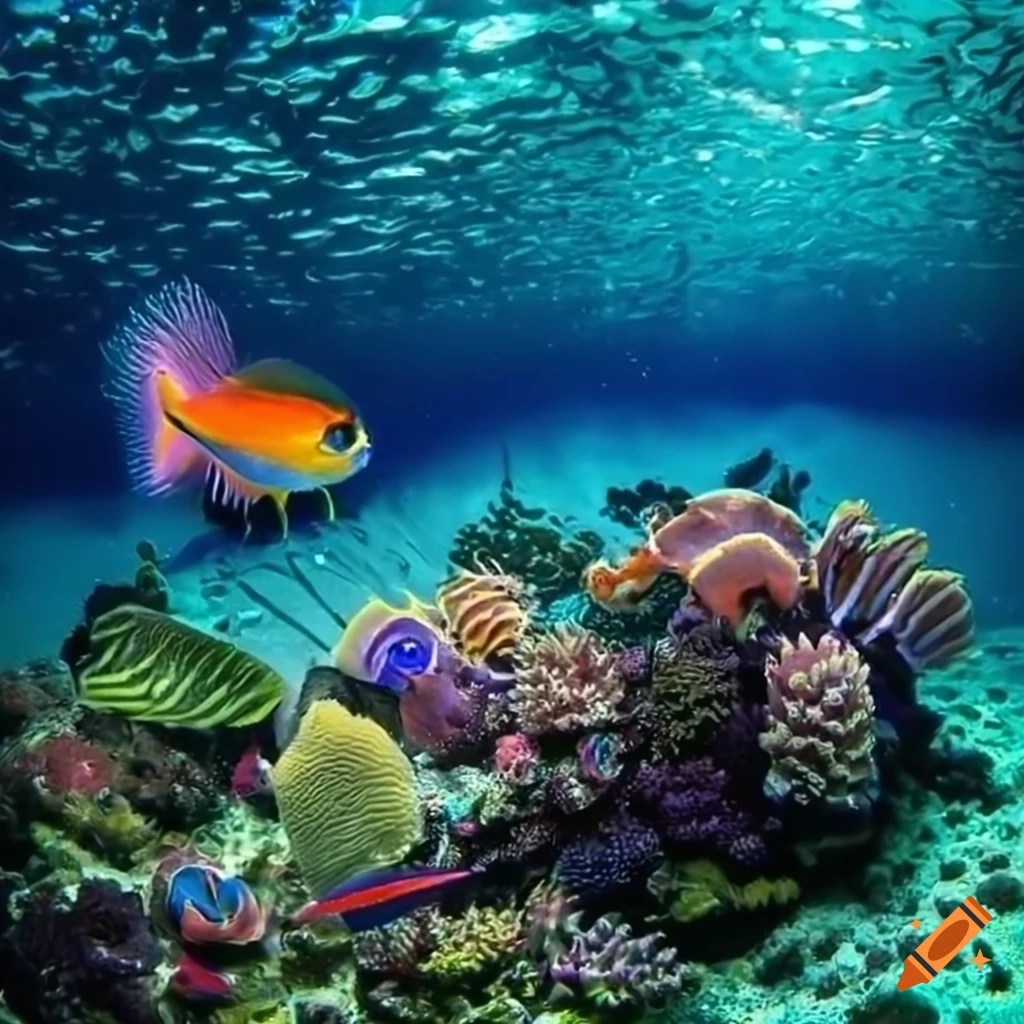 Dive into a mesmerizing underwater world with vibrant exotic fish on ...