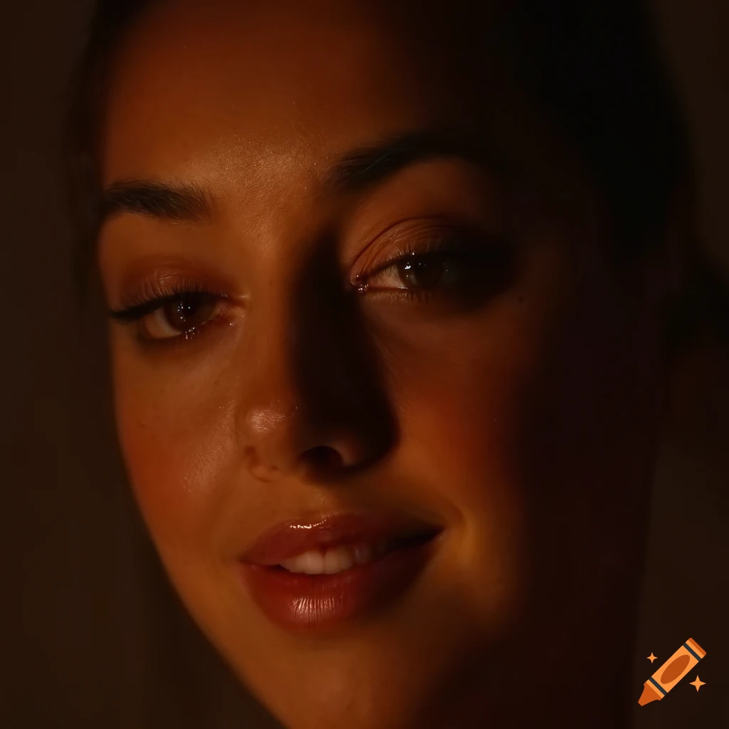 Close-up portrait studio shot with detailed lighting and intricate skin ...