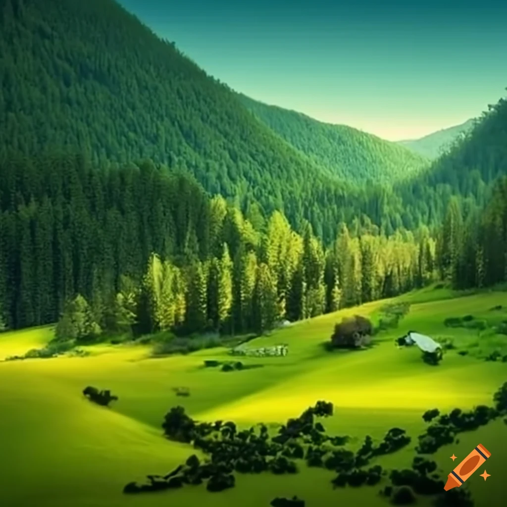 Diverse ecosystem versus optimized landscape on Craiyon