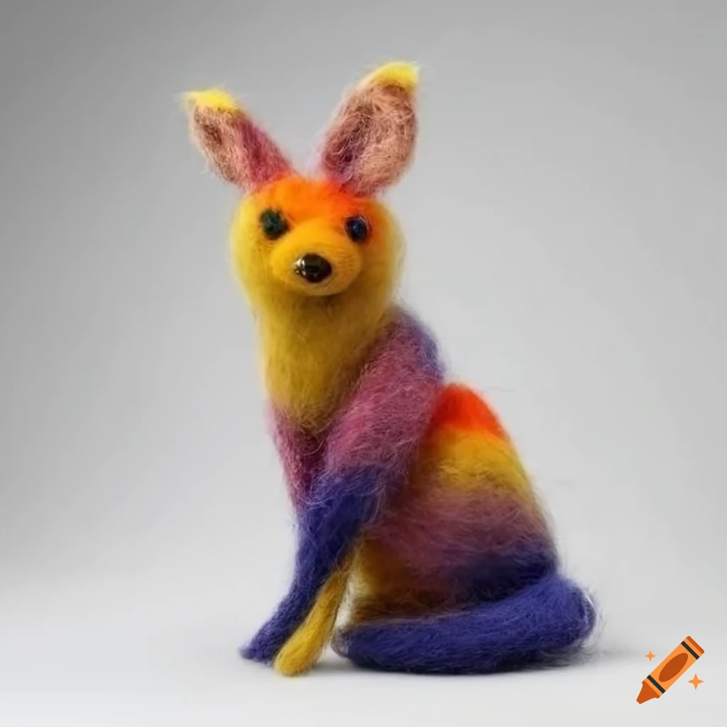 Detailed felted wool creatures with intricate clothing on Craiyon