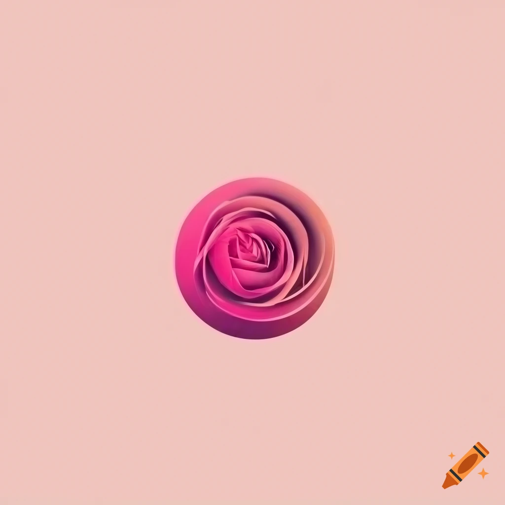 2D Minimalist RoseProducts Logo Concept: Simplified Rose Icon on Craiyon