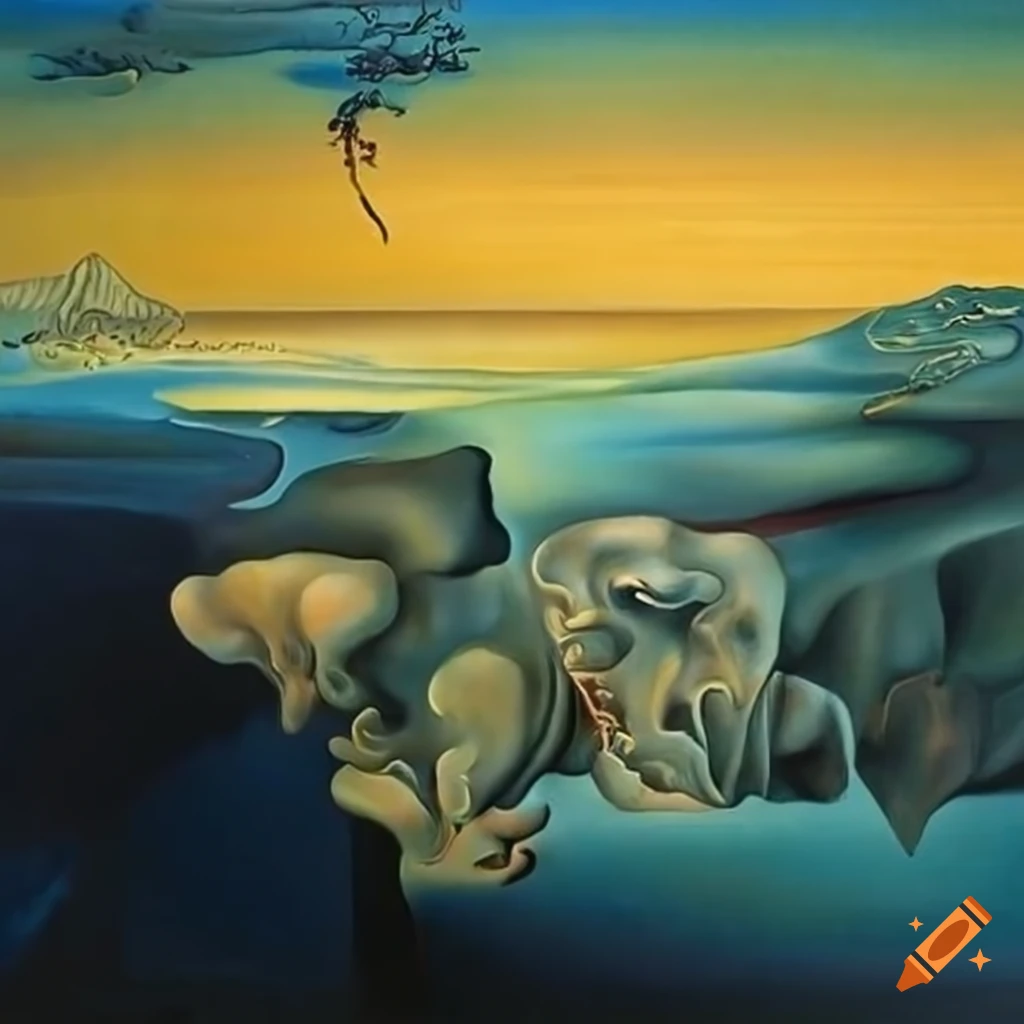 Hyperdetailed painting of a bizarre landscape with grotesque figures by ...