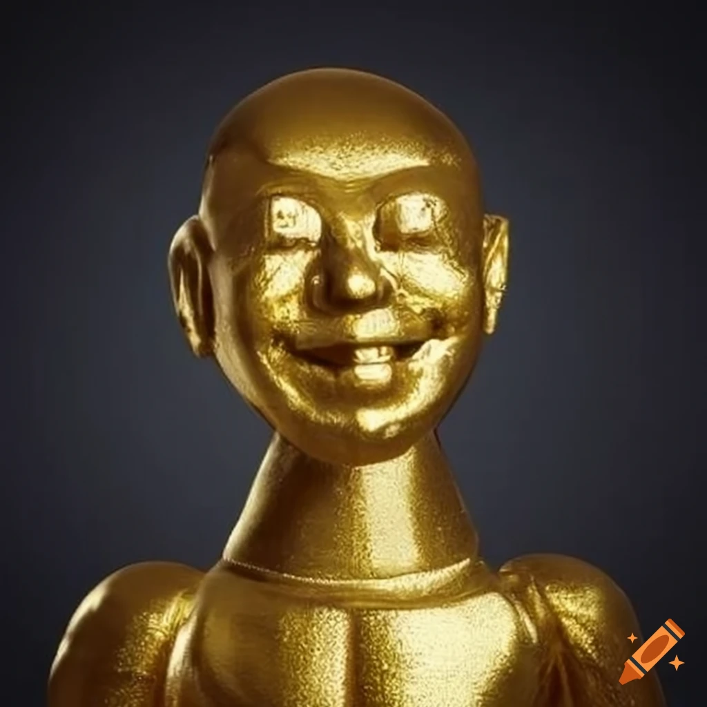 Solid gold puppet figurine on Craiyon