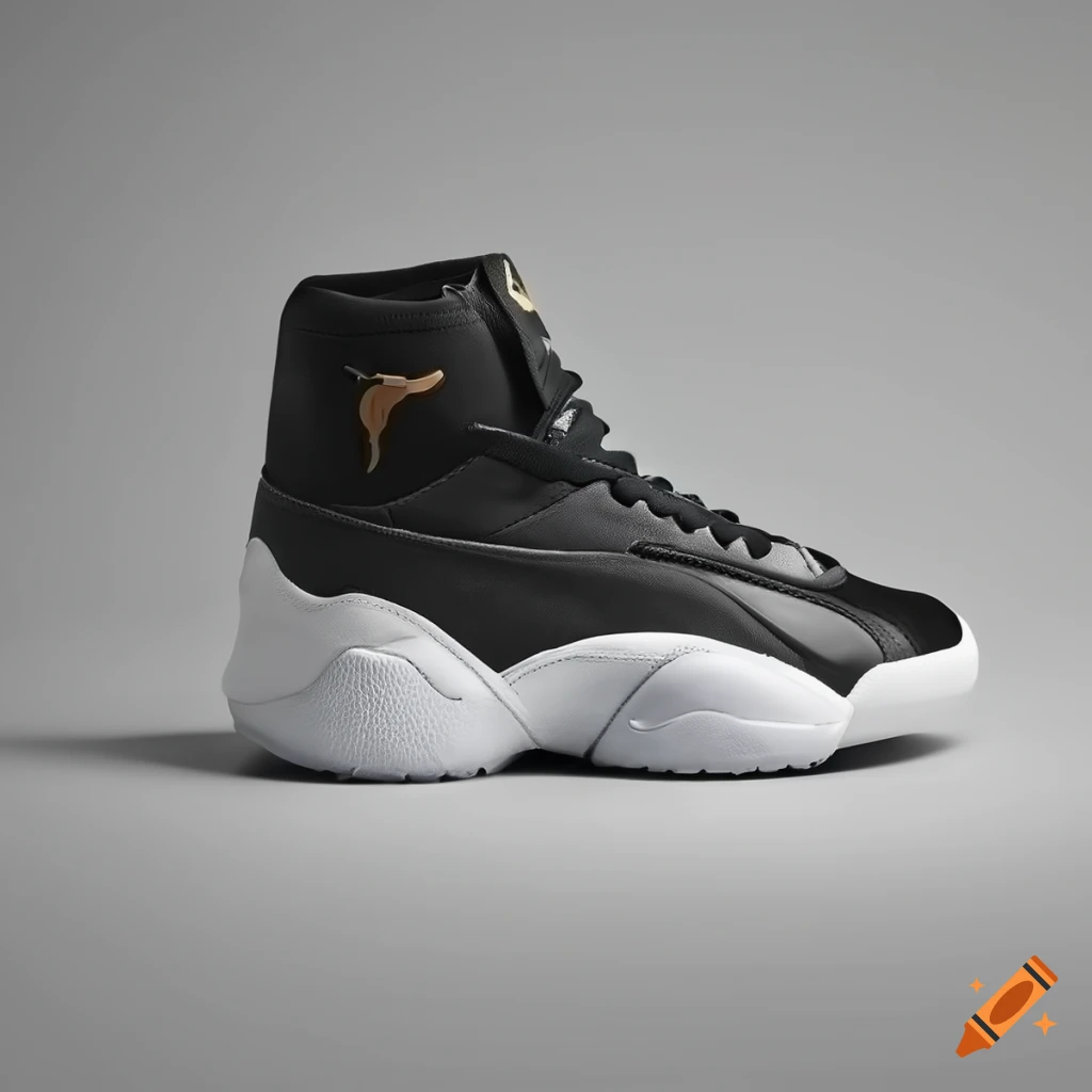 Puma mid minimalist model design on Craiyon