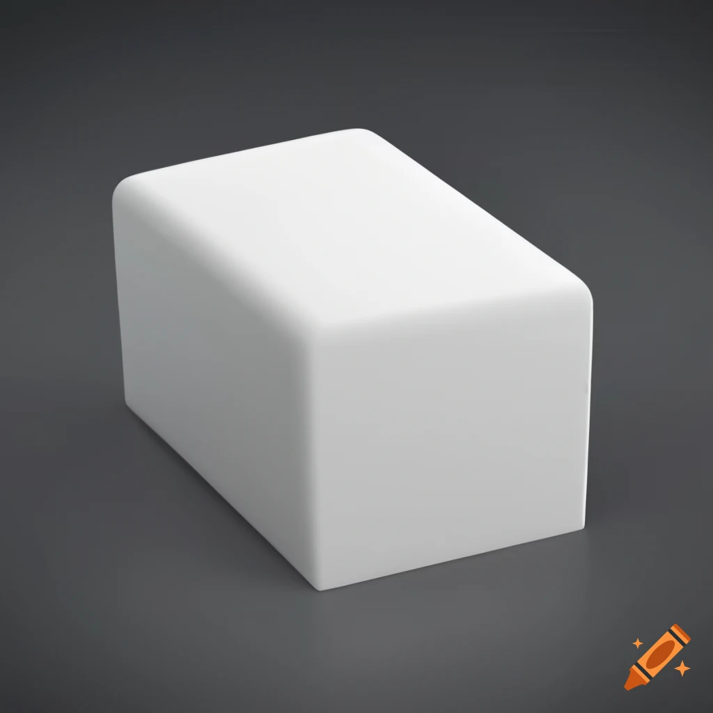 Abstract white 3d geometric shape on Craiyon