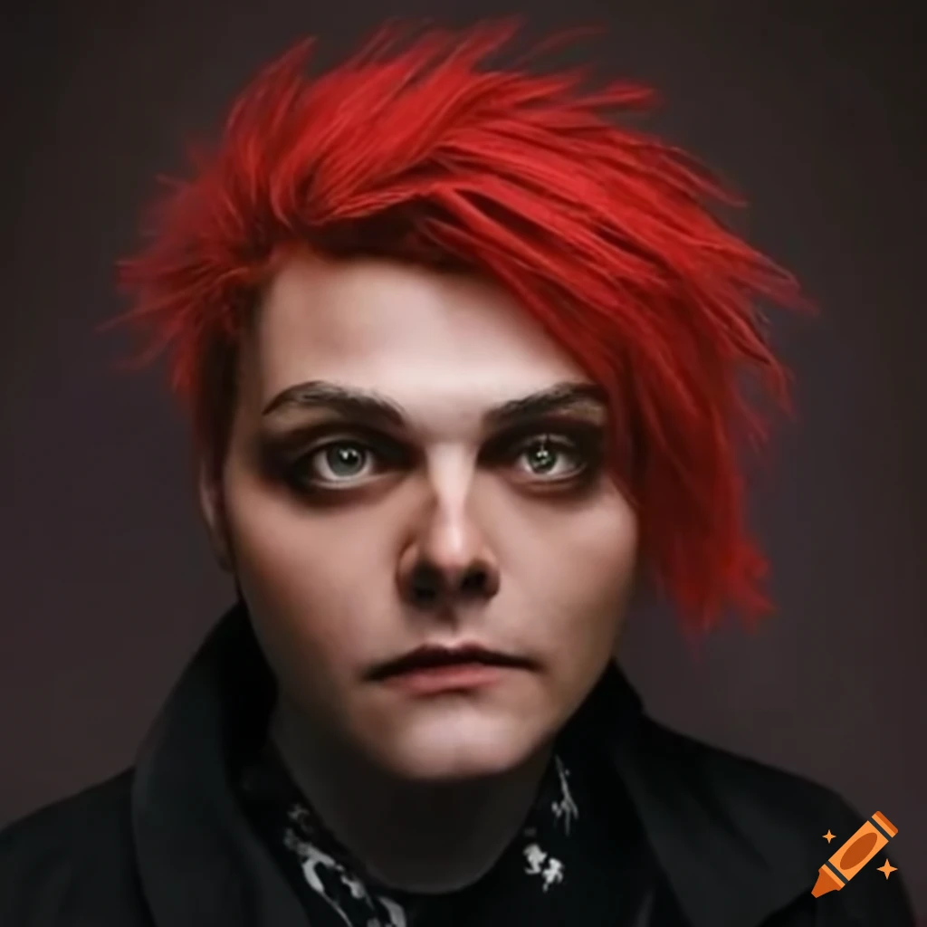 Emo singer gerard way with frank iero's mohawk on Craiyon
