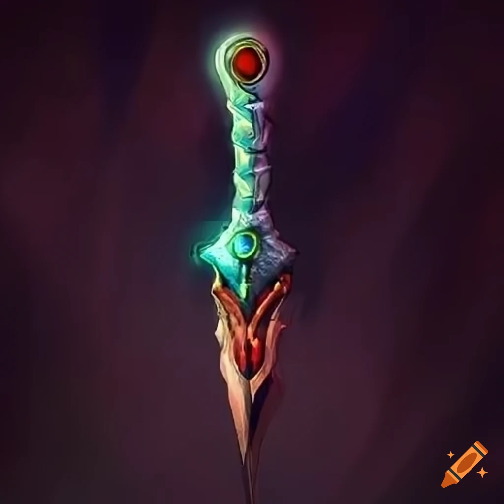 Obsidian-hued arcane dagger with otherworldly glow on Craiyon