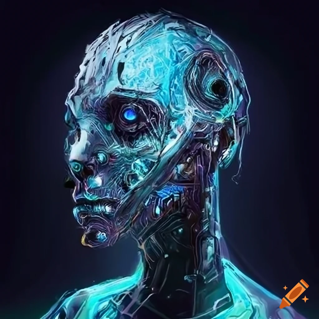 Artist's futuristic concept of technological enhancement on Craiyon