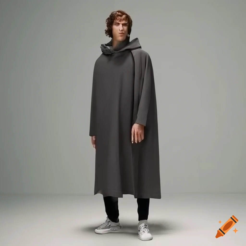 Grey cloak designed for men by Lululemon on Craiyon