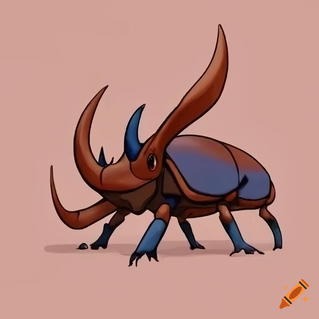 Rhinoceros beetle pokémon on Craiyon