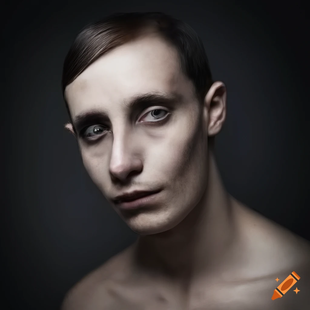 Portrait of a man in the style of Roberto Ferri on Craiyon