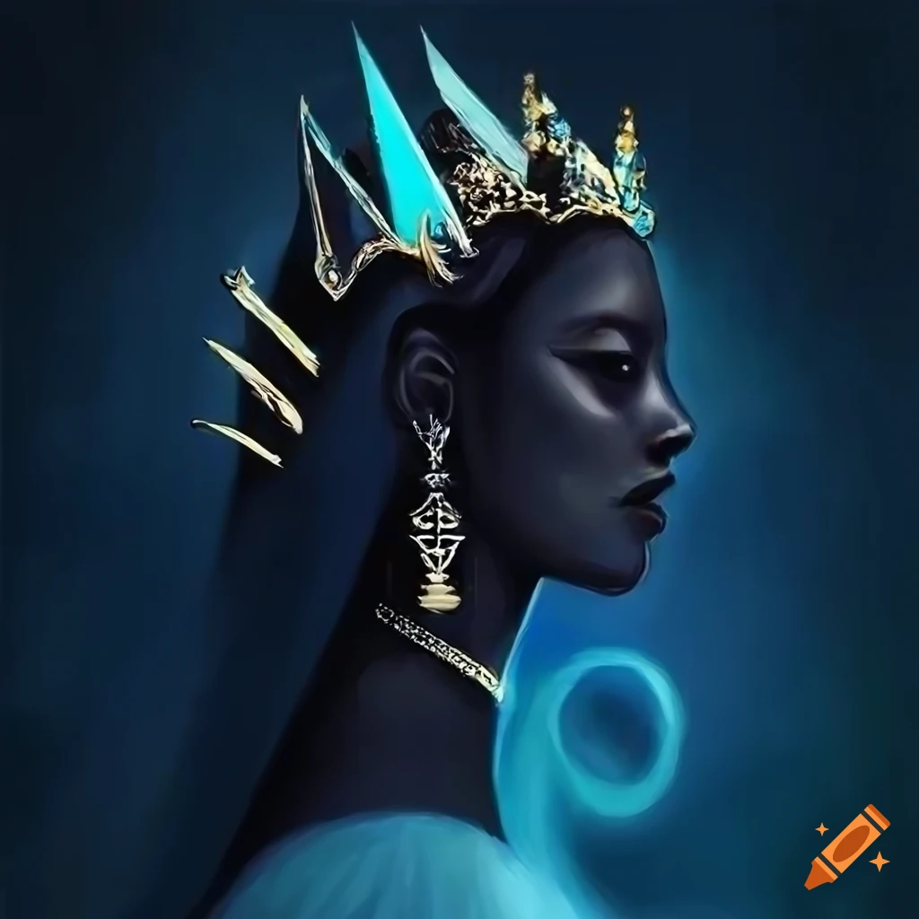 Elegant regal non-binary person with a powerful and magical aura in a ...