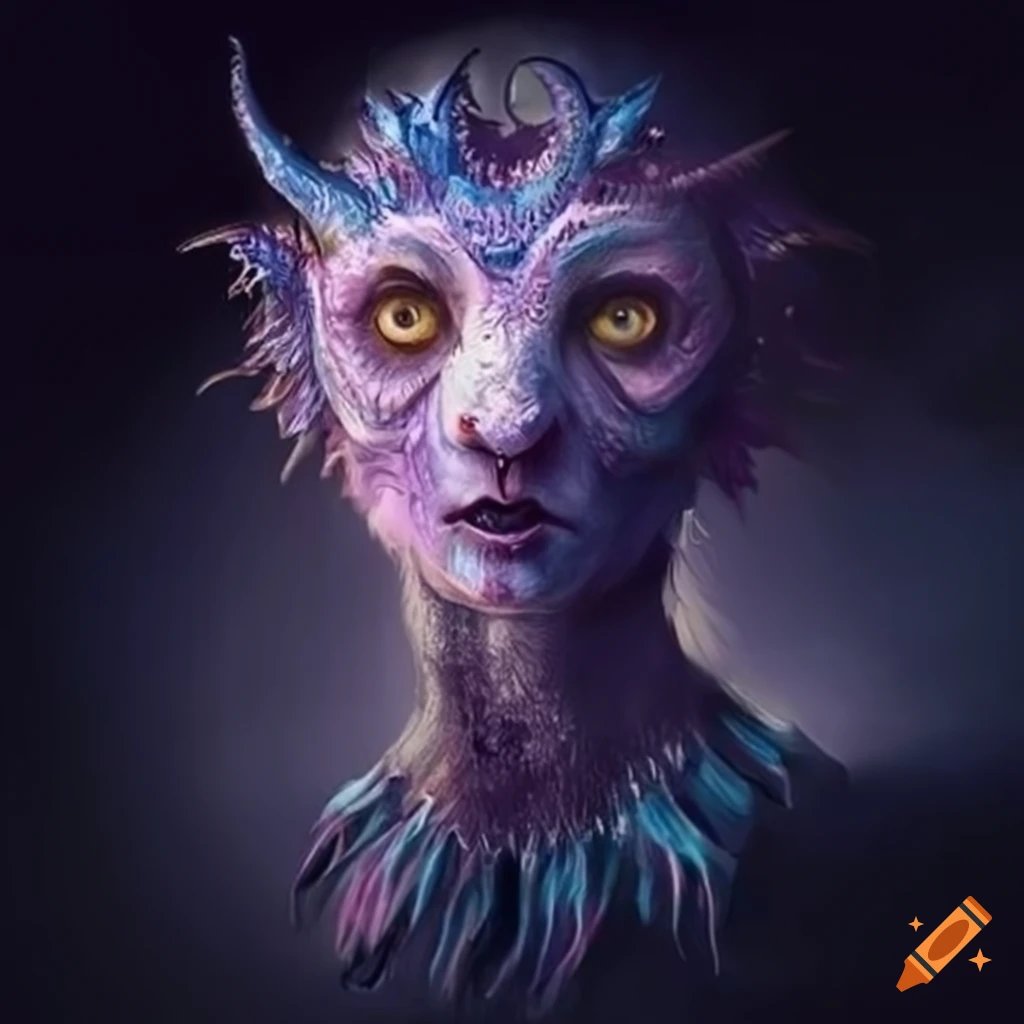 Mythical creature with a captivating and whimsical appearance on Craiyon