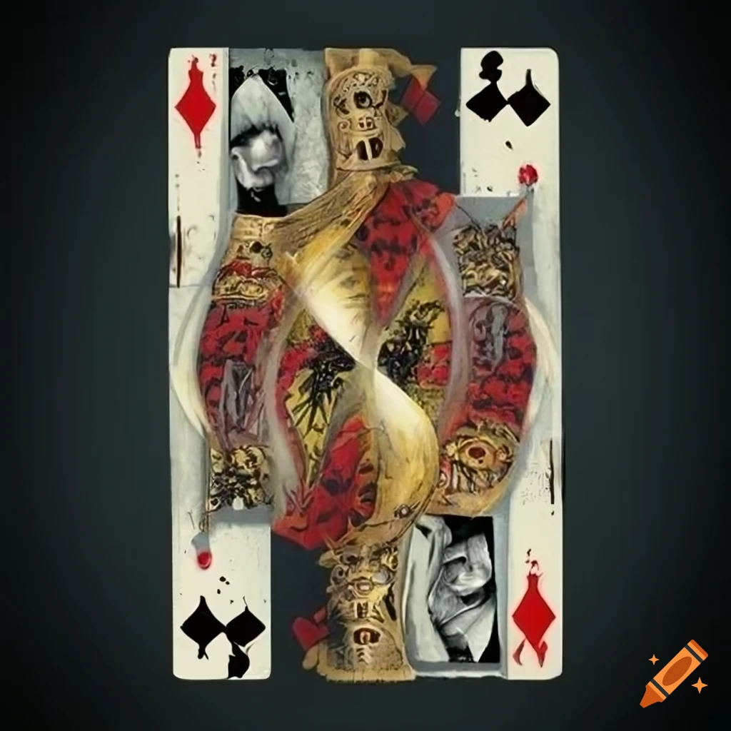 Surrealist king of spades card design on Craiyon