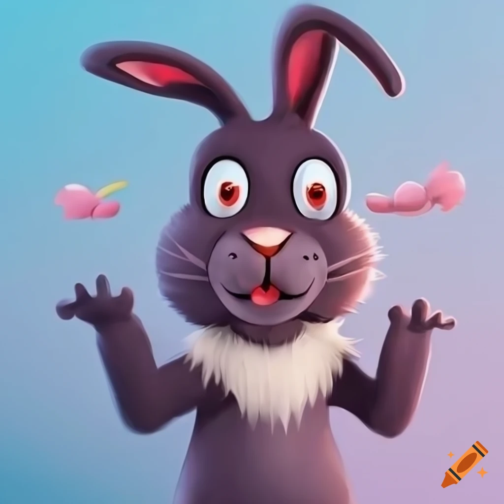 Cartoon rabbit on Craiyon
