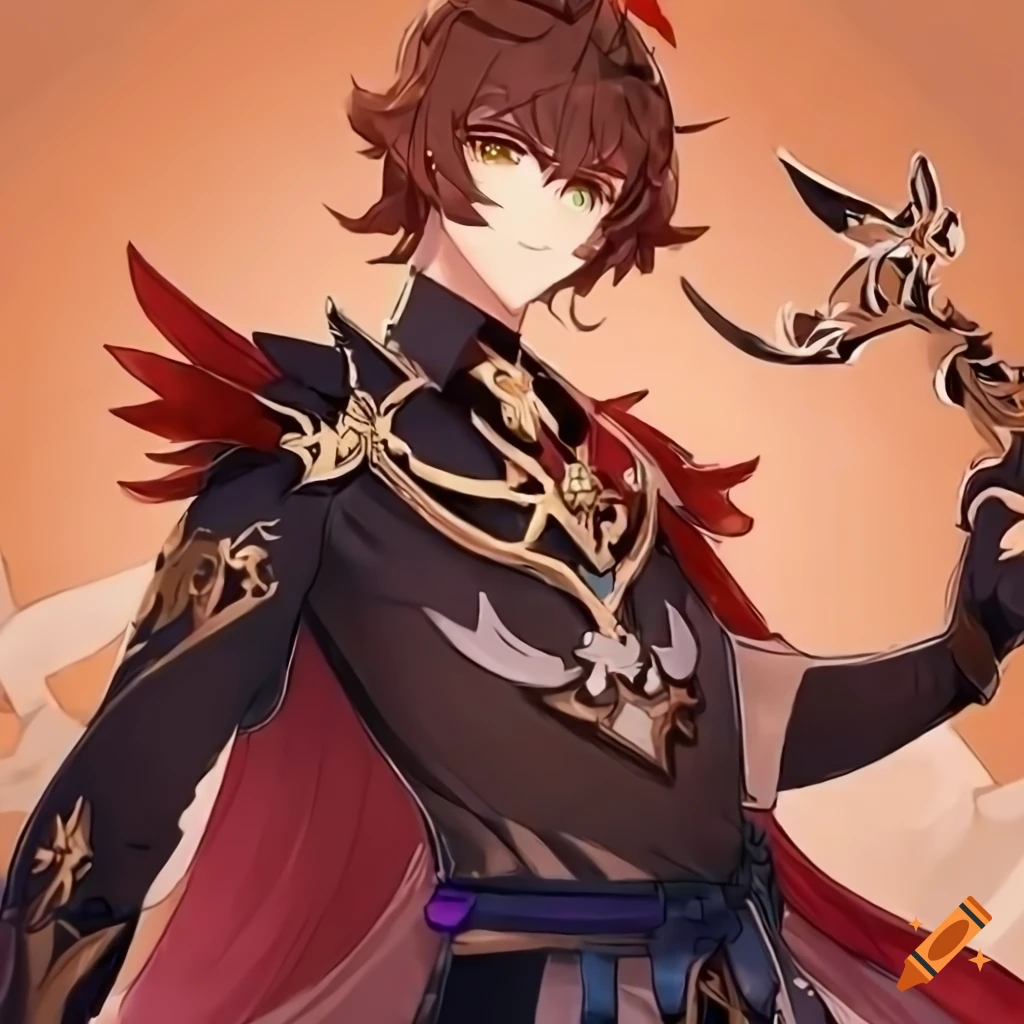 Male genshin impact character on Craiyon