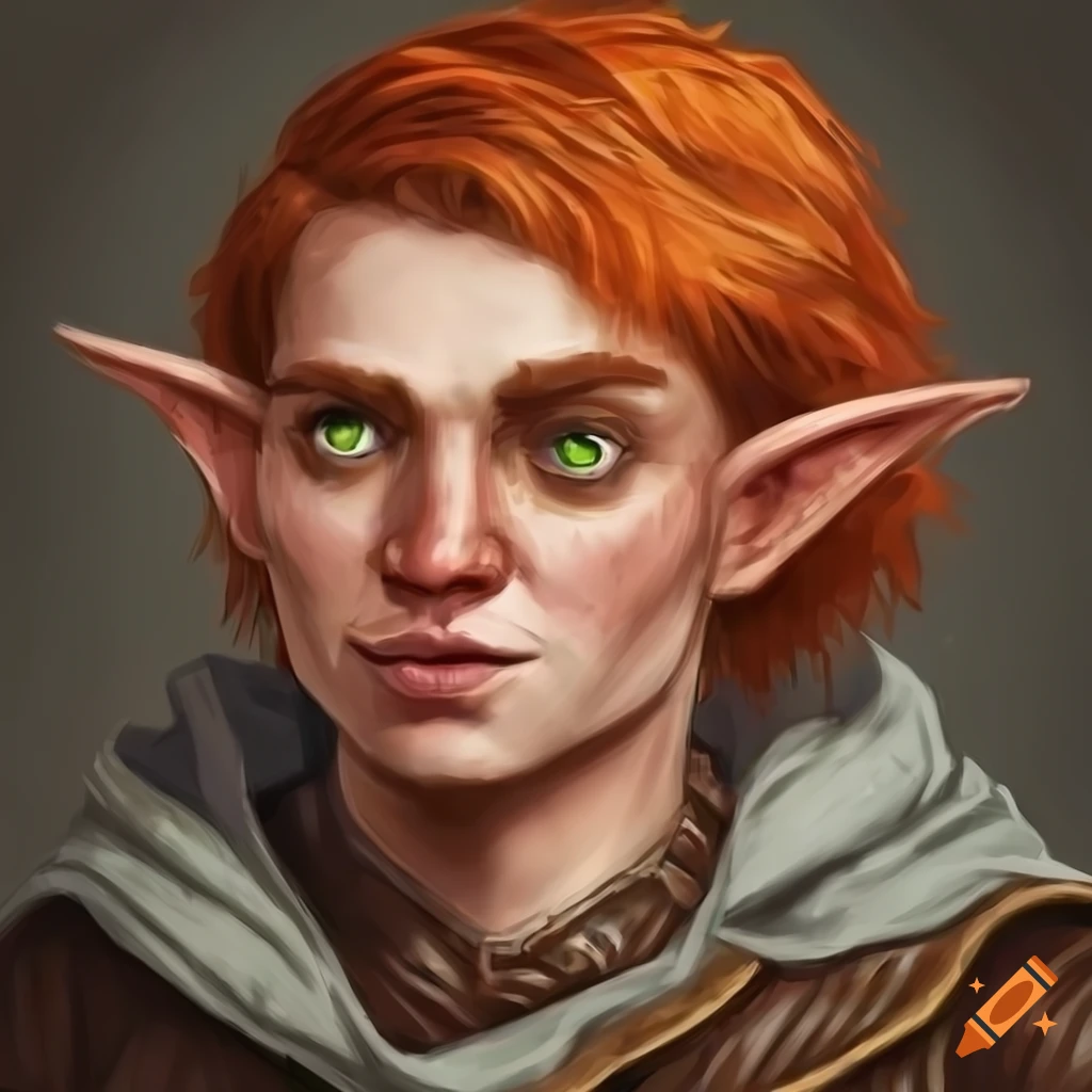 Realistic portrait of a chaotic good male halfling thief in Dungeons ...