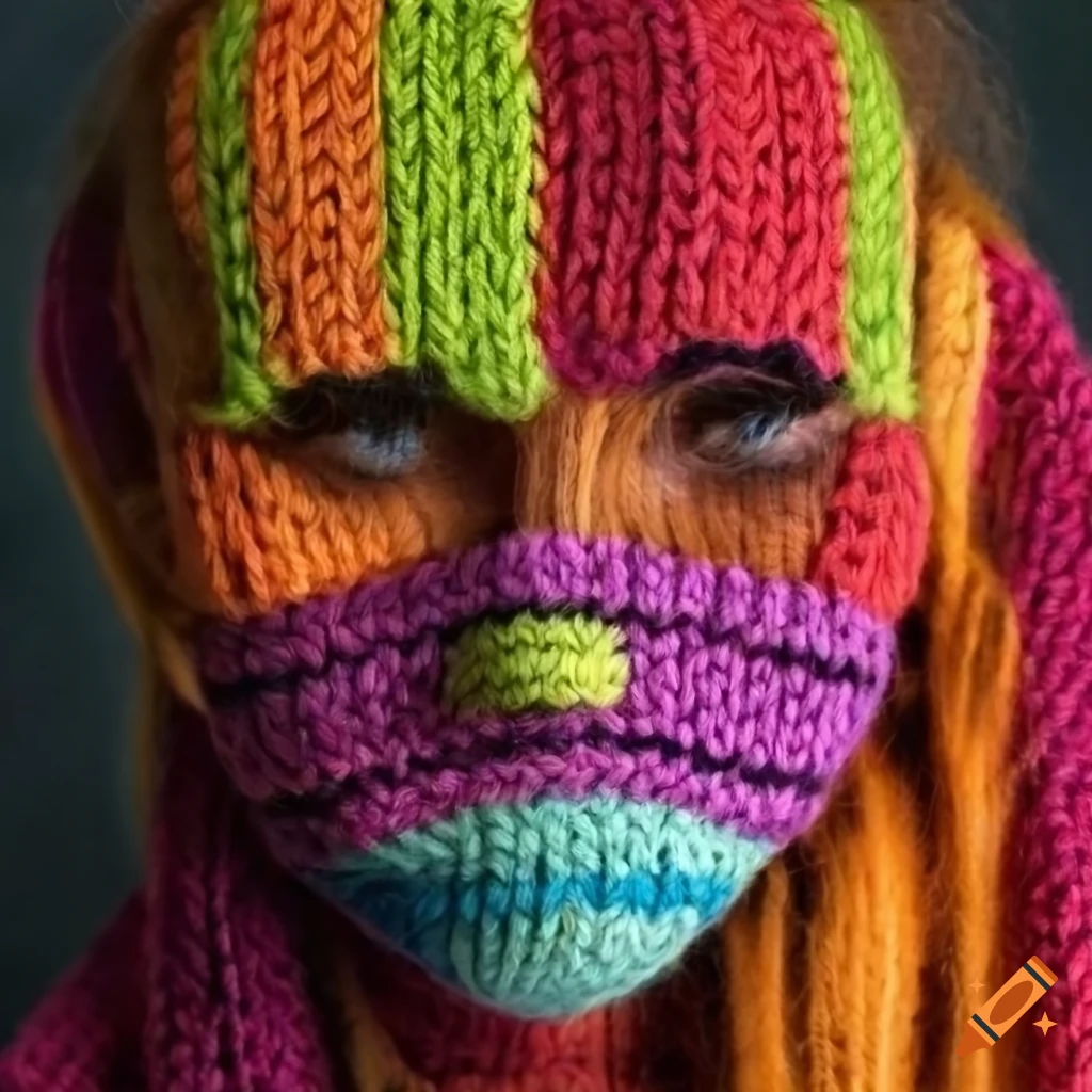 Knitted mask cubism on Craiyon