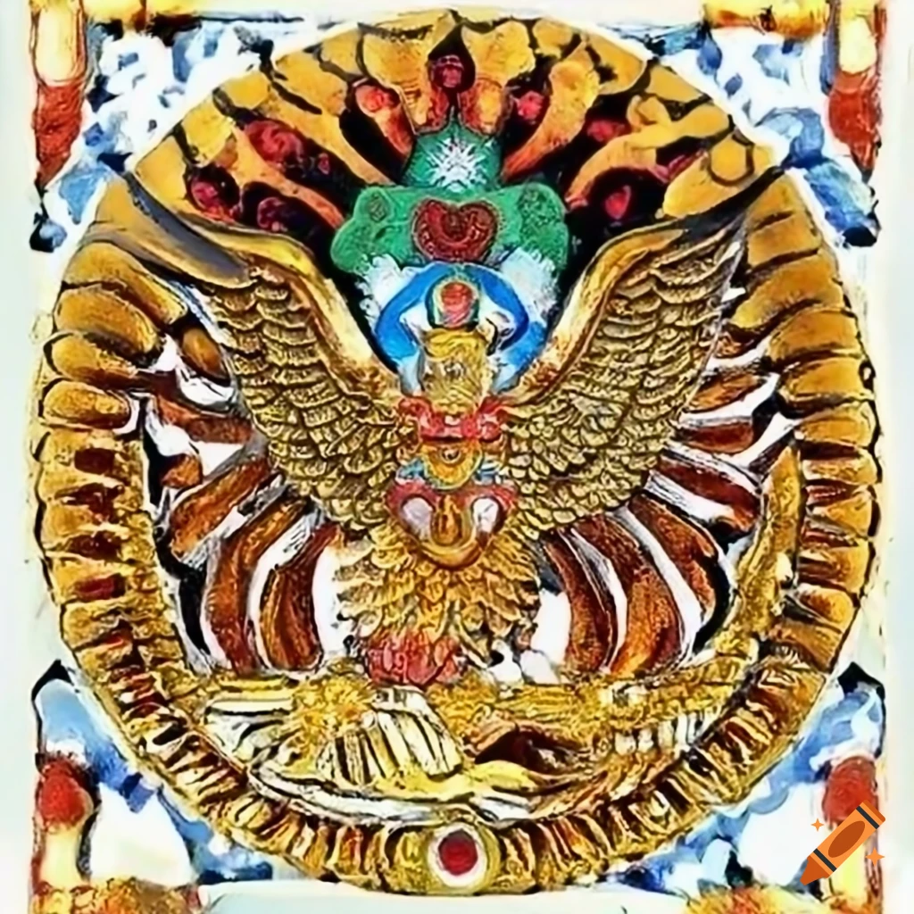 Celestial golden eagle deity representing the mexican spirit on Craiyon