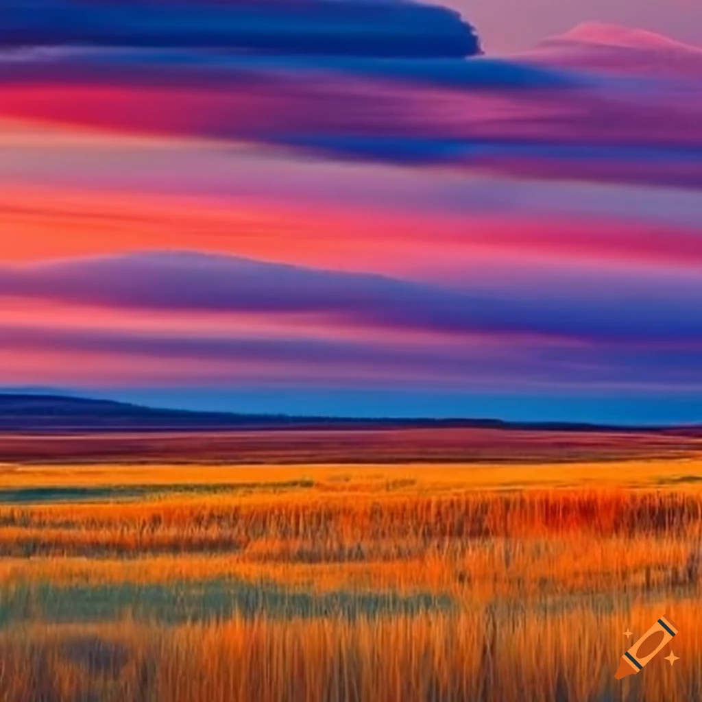 Colorful plains landscape on Craiyon