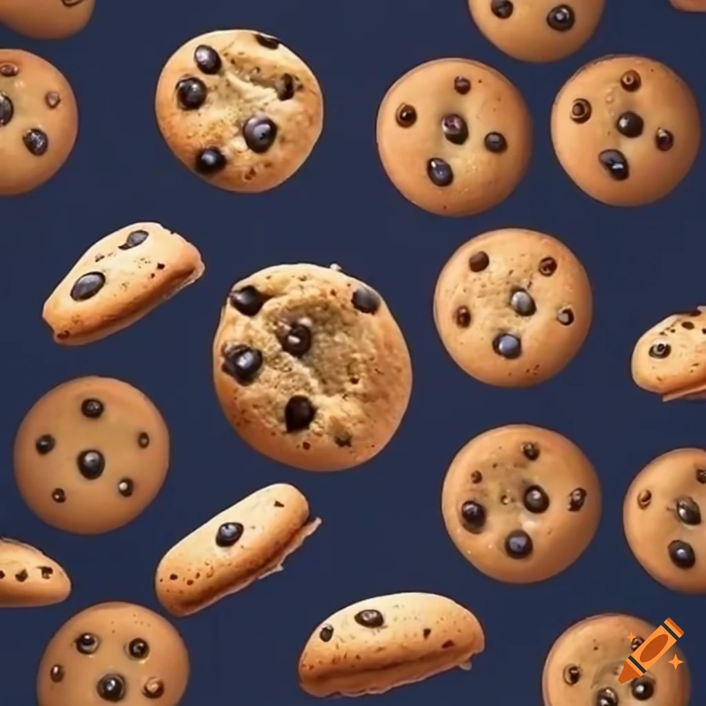 Cookies falling down pattern on Craiyon