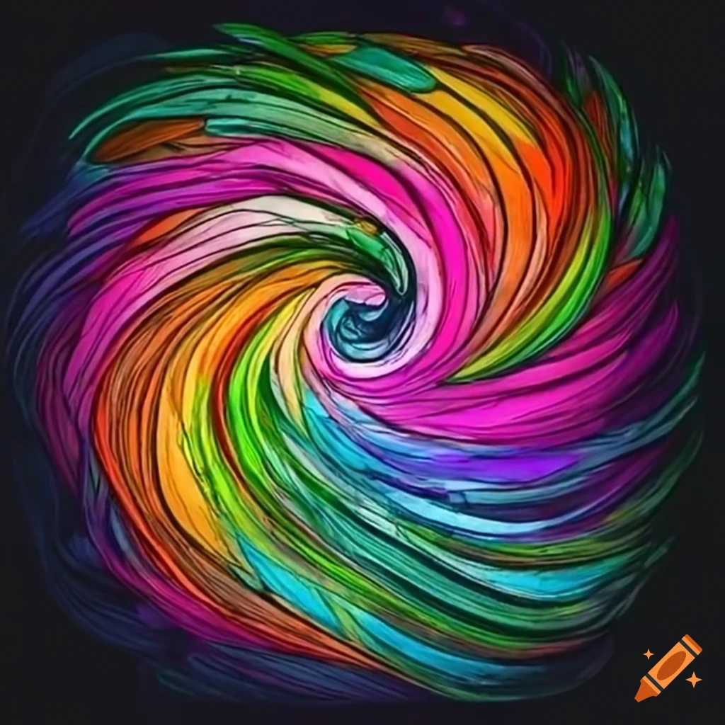 Abstract twisted pattern on Craiyon