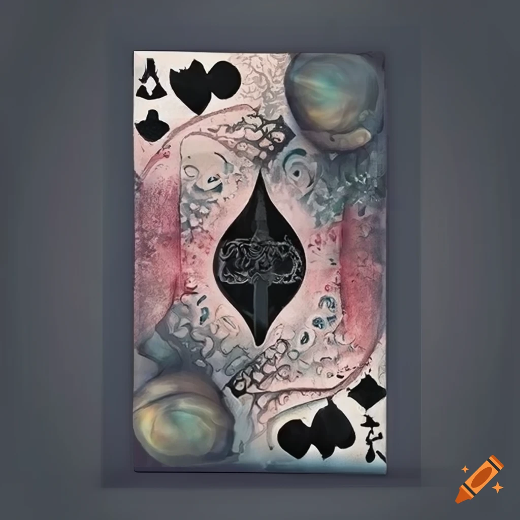 Surrealist ace playing card design on Craiyon