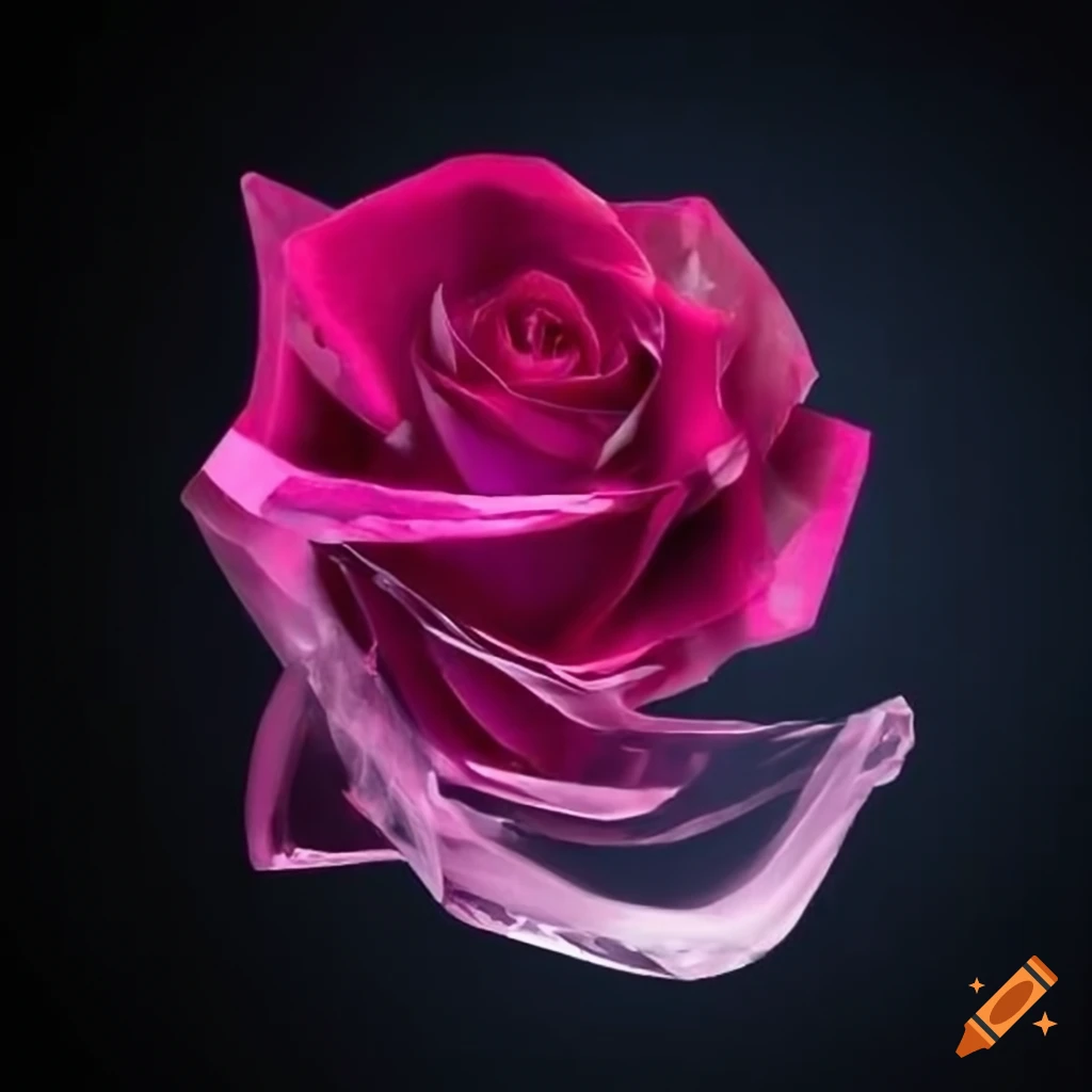 Crystal rose on Craiyon