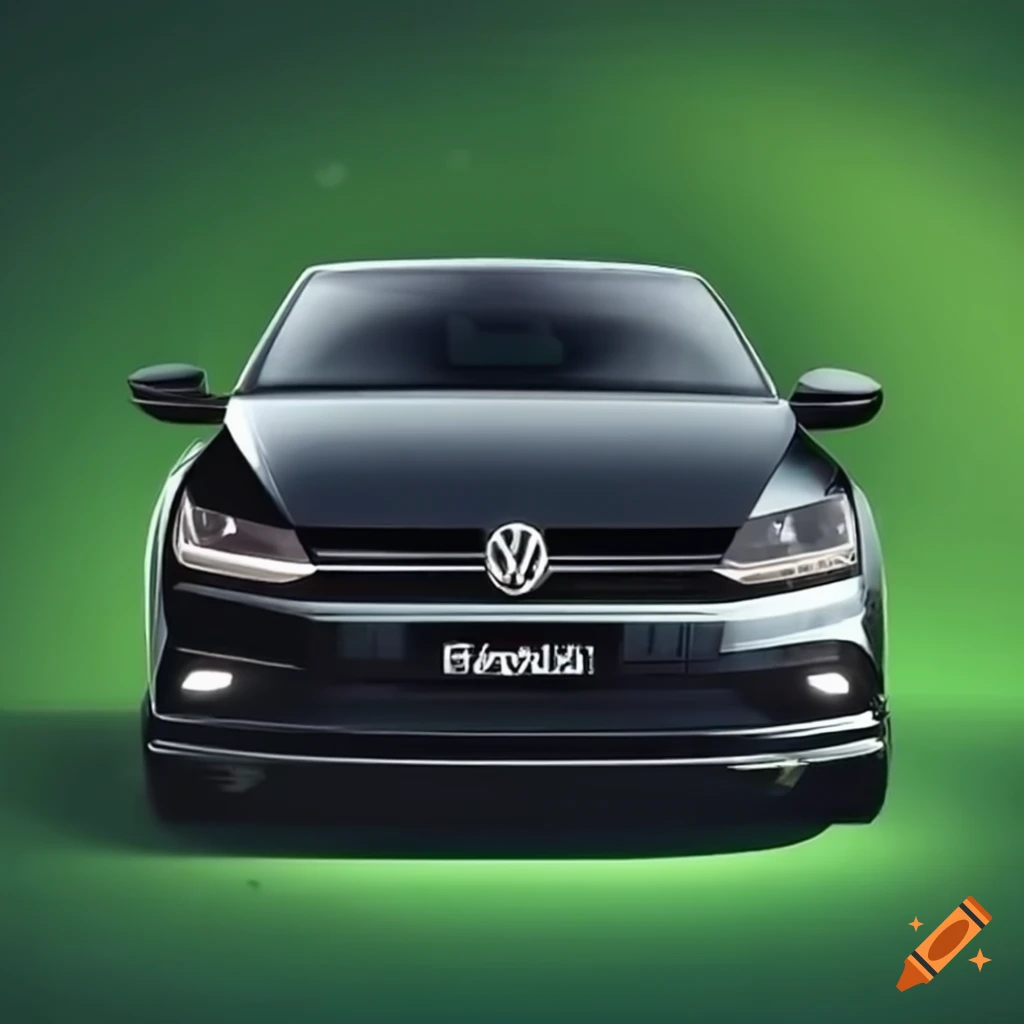 2017 black Volkswagen Jetta parked on grass with cartoon animation look ...
