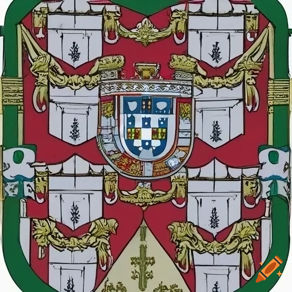 Portuguese colonial society coat of arms on Craiyon