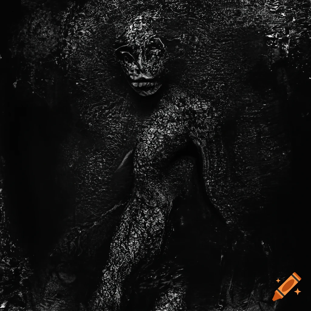 Abstract body painting with black and white photocopy effects on grainy ...