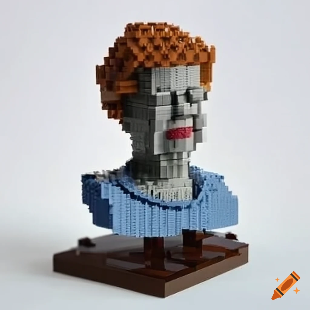 Lego sculpture of eleanor roosevelt on Craiyon