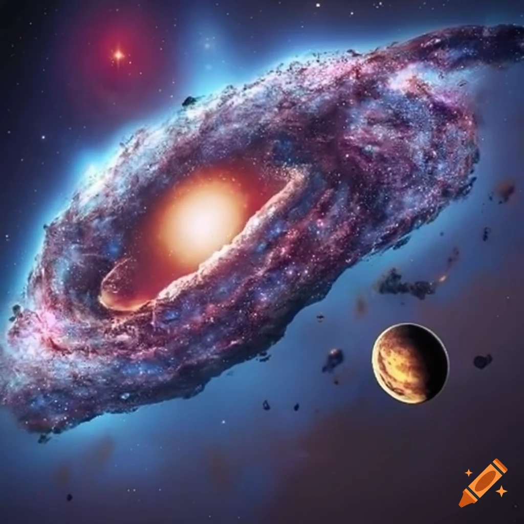 Vibrant galaxy with huge planets on Craiyon