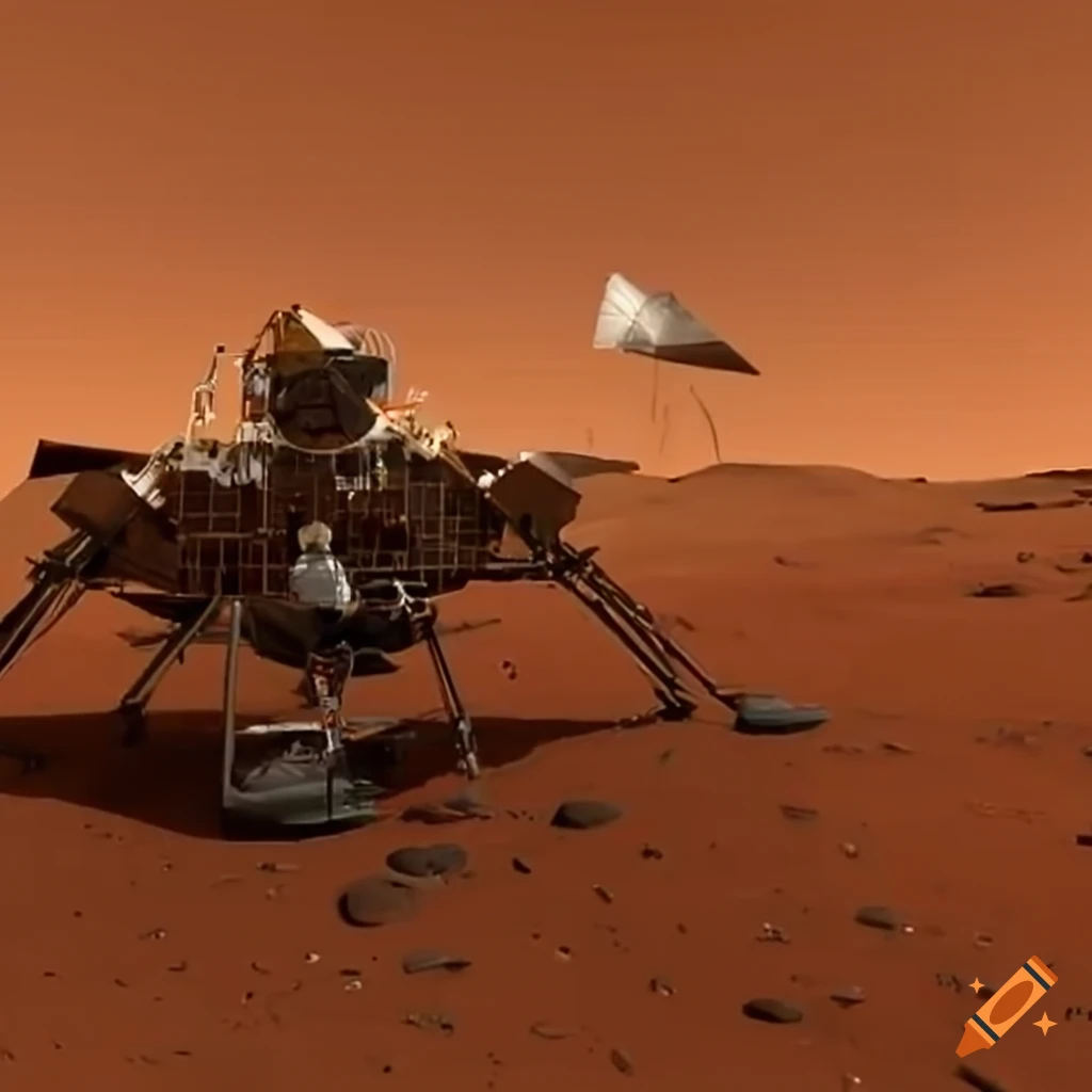 Manned mars lander on Craiyon