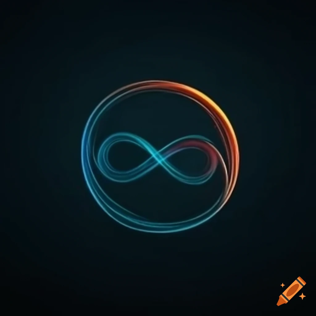 Abstract artwork with six infinity symbols created by lines on Craiyon