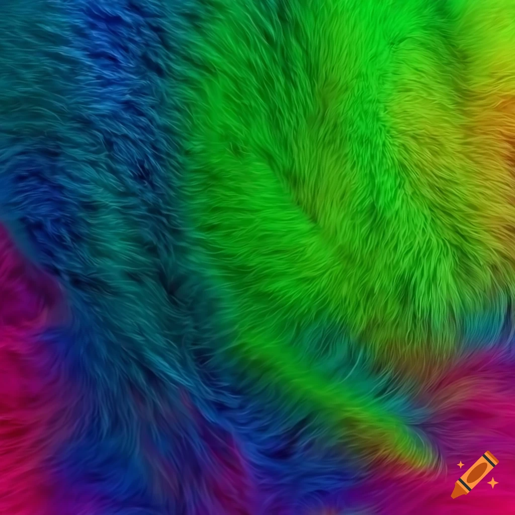 Bright neon fur texture on Craiyon