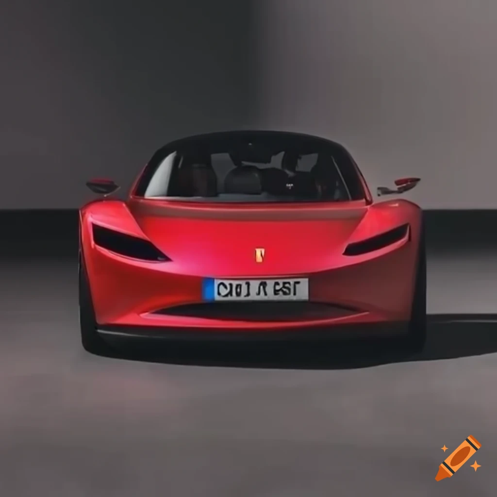 Tesla roadster and ferrari sf90 combination on Craiyon