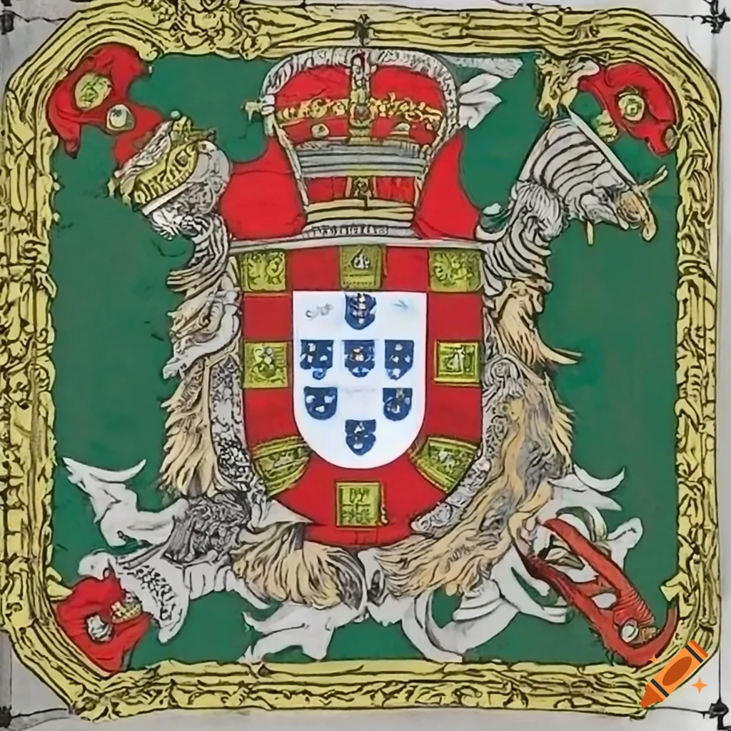 Portuguese colonial society coat of arms on Craiyon