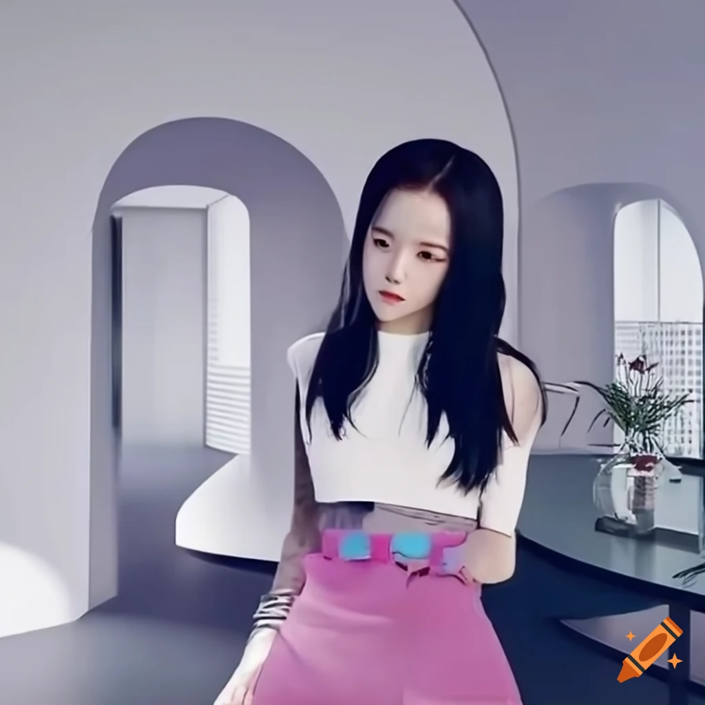Jisoo in a futuristic house on Craiyon