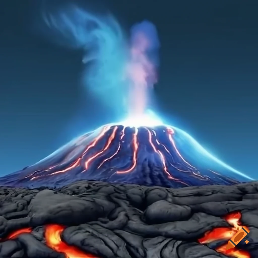 Volcano erupting plasma instead of lava on Craiyon