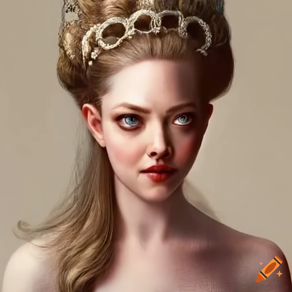 Young princess with extremely long hair tied in a giant hair bun on Craiyon