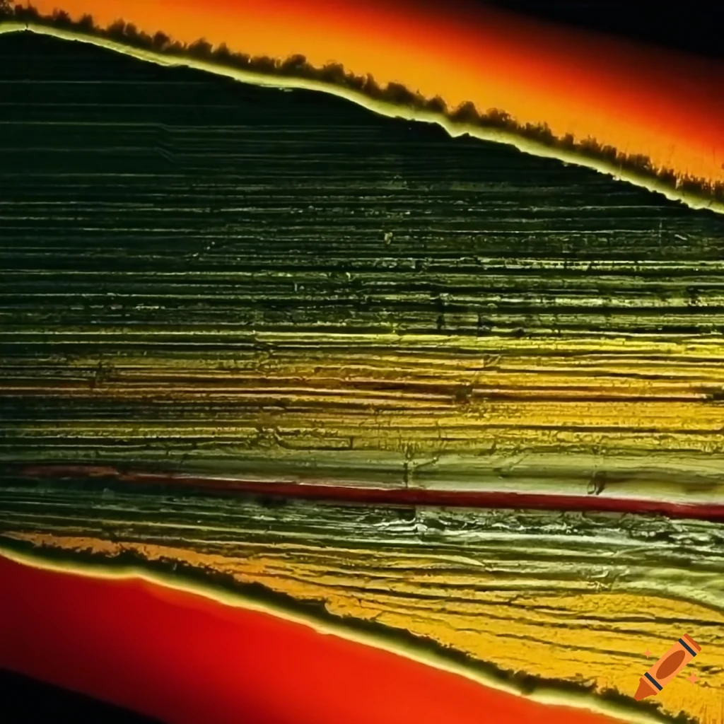 Cross-section of various material types on Craiyon