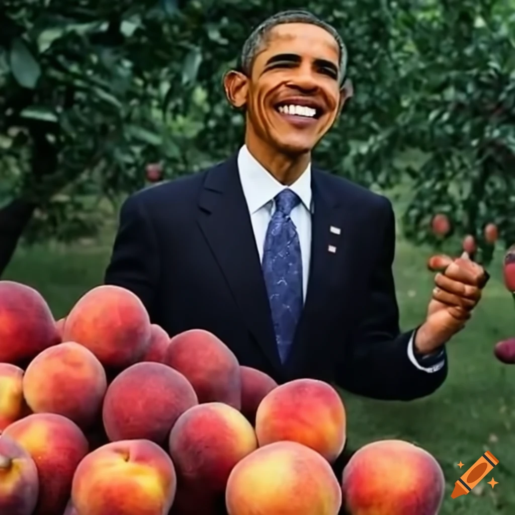 Barack obama with peaches on Craiyon