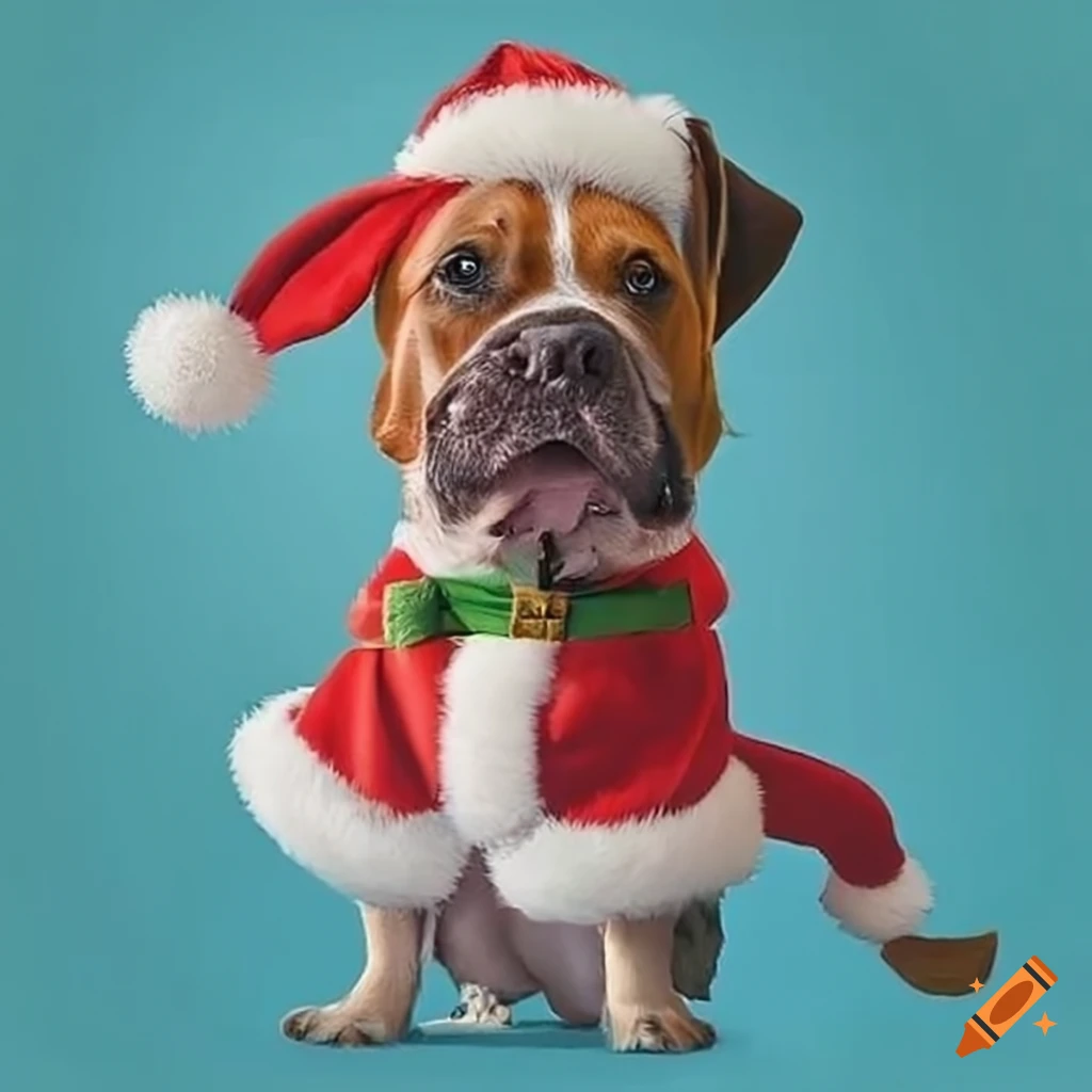 Santa dog on Craiyon