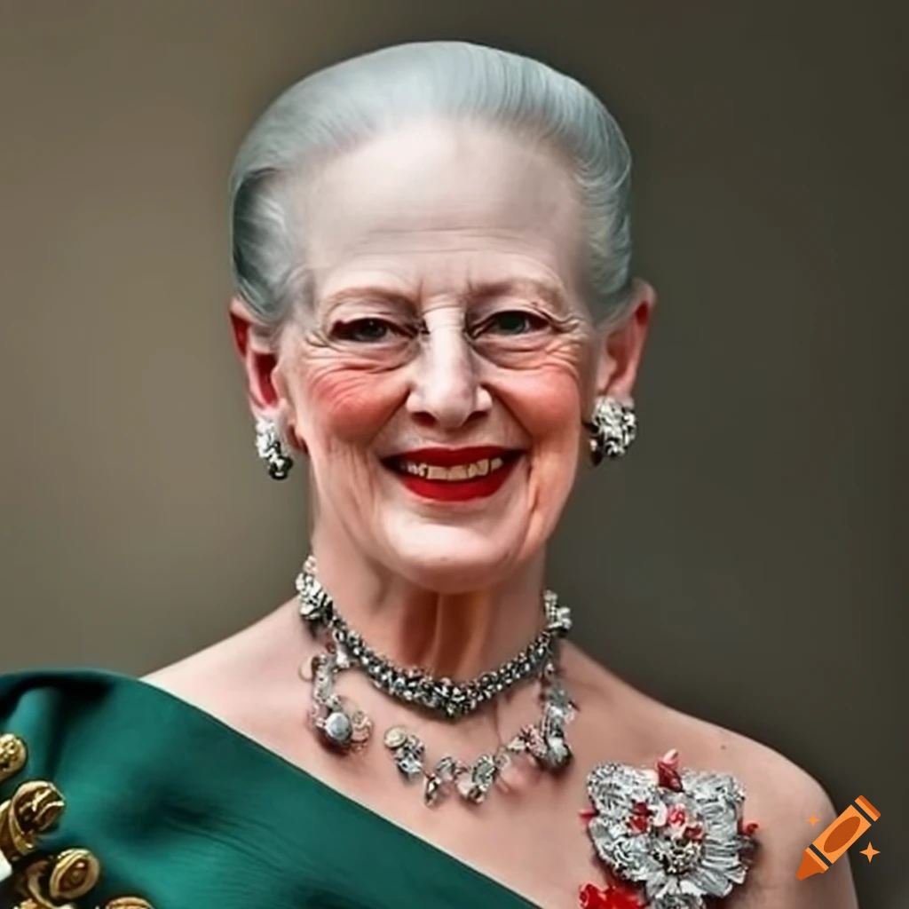 Queen margrethe ii of denmark on Craiyon