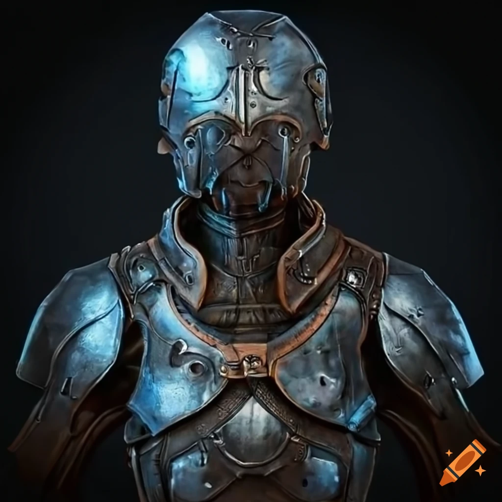 Intricately detailed sci-fi pirate armor on Craiyon